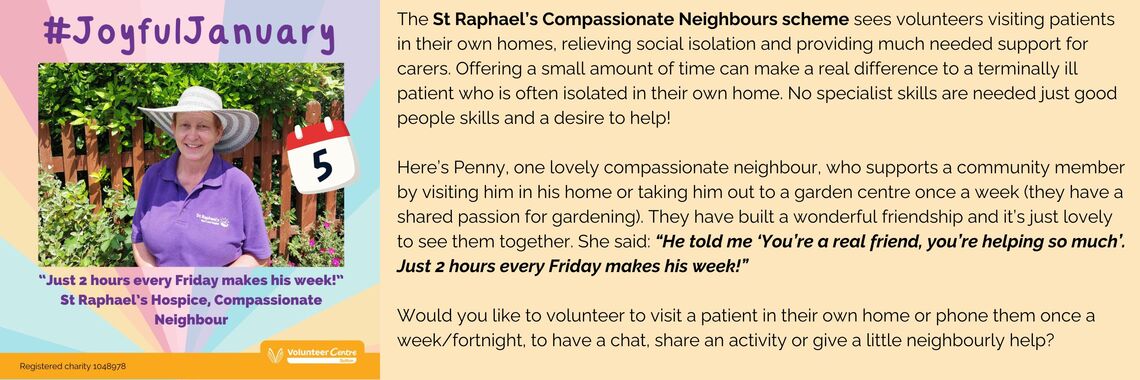 Joyful January is back for 2024 - Week 1 - Volunteer Centre Sutton